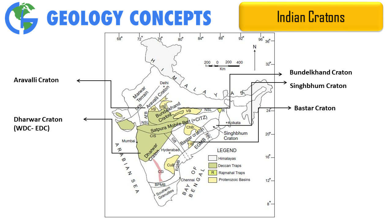 Indian Cratons – Geology Concepts